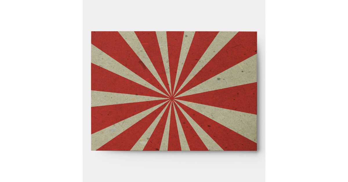 carnival vintage red lines envelopes | Zazzle
