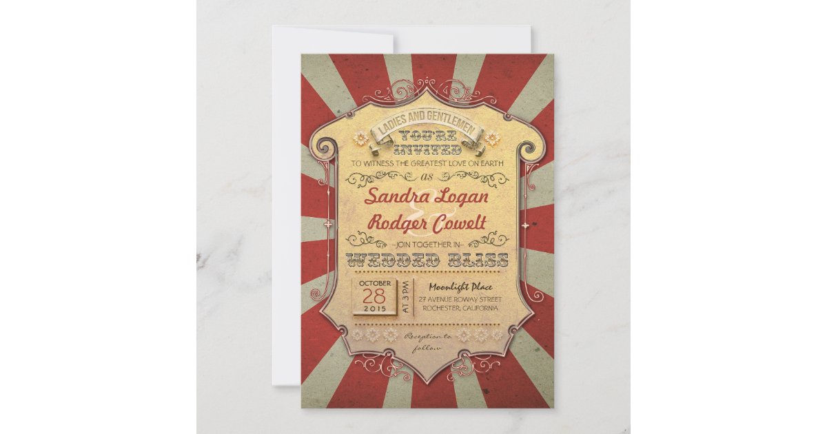 carnival wedding invitations | Zazzle