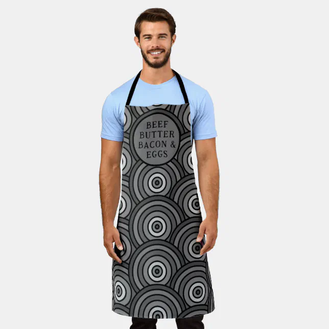 Carnivore Beef Butter Bacon And Eggs Barbecue Apron | Zazzle