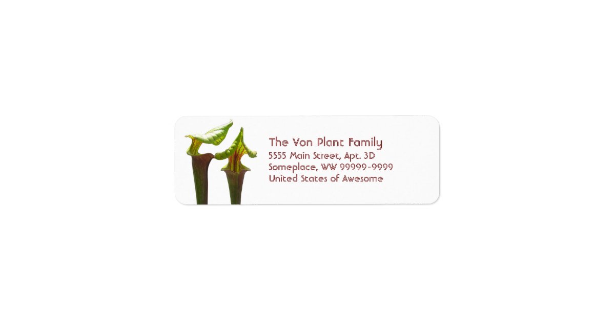 Carnivorous Pitcher Plants Label | Zazzle