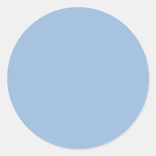 Carolina Blue Solid Color Classic Round Sticker | Zazzle