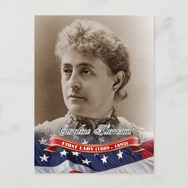 Caroline Harrison, First Lady of the U.S. Postcard | Zazzle