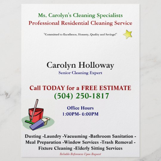 Carolyn Holloway Sample Flyer Cleaning Services Flyer Zazzle carolyn-holloway-sample-flyer-cleaning-services-flyer-zazzle
