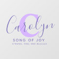 Carolyn name meaning monogram C white purple Wall Decal | Zazzle