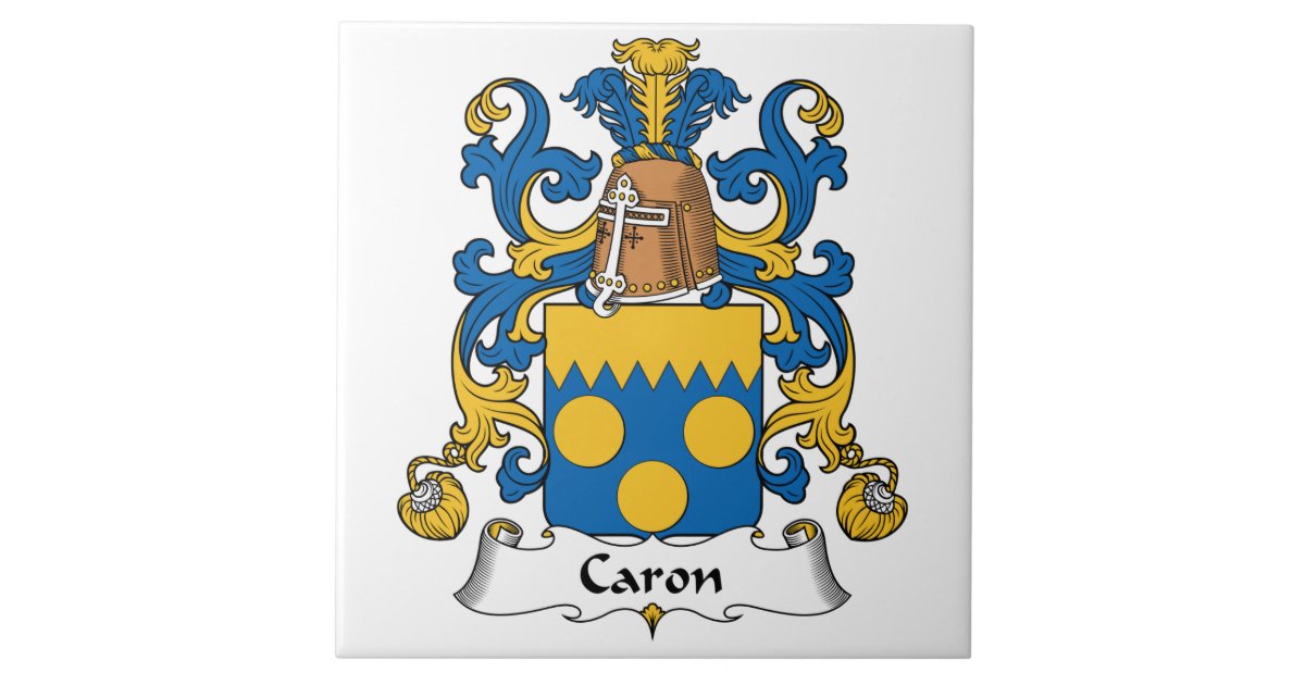 Caron Family Crest Ceramic Tile | Zazzle