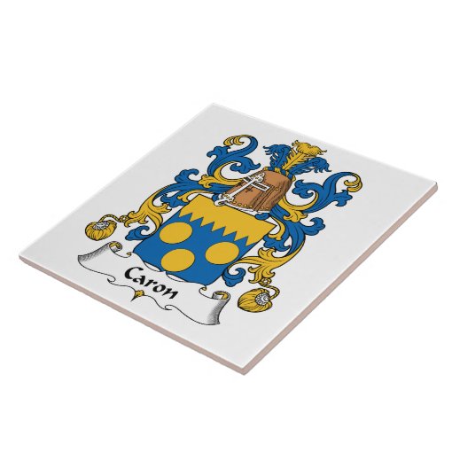 Caron Family Crest Ceramic Tile | Zazzle