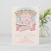 Carousel Circus Carnival Birthday Invitation | Zazzle