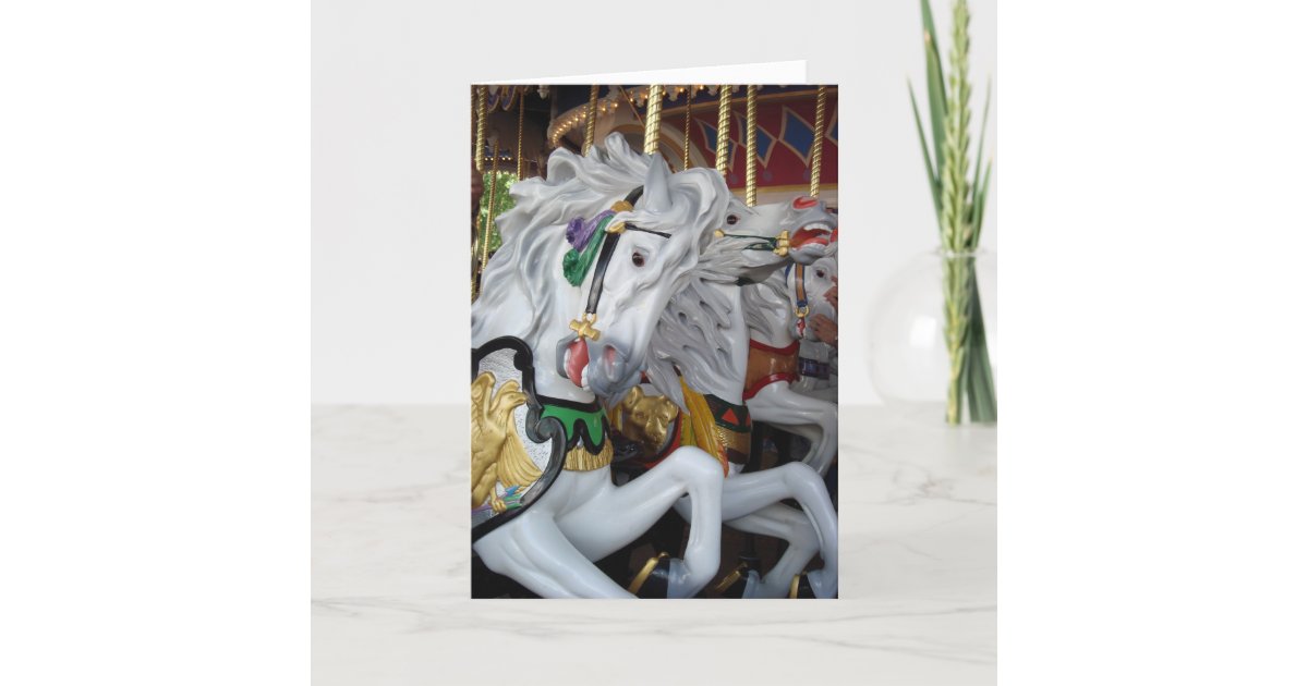 Carousel Horse Birthday Card | Zazzle
