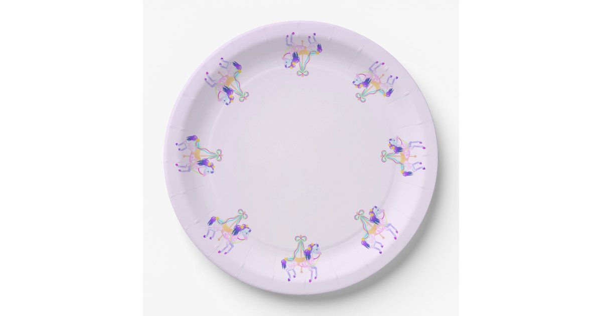 Carousel Horse paper plate | Zazzle