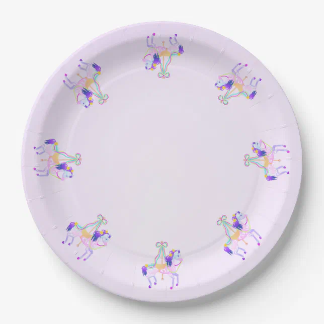 Carousel Horse paper plate | Zazzle