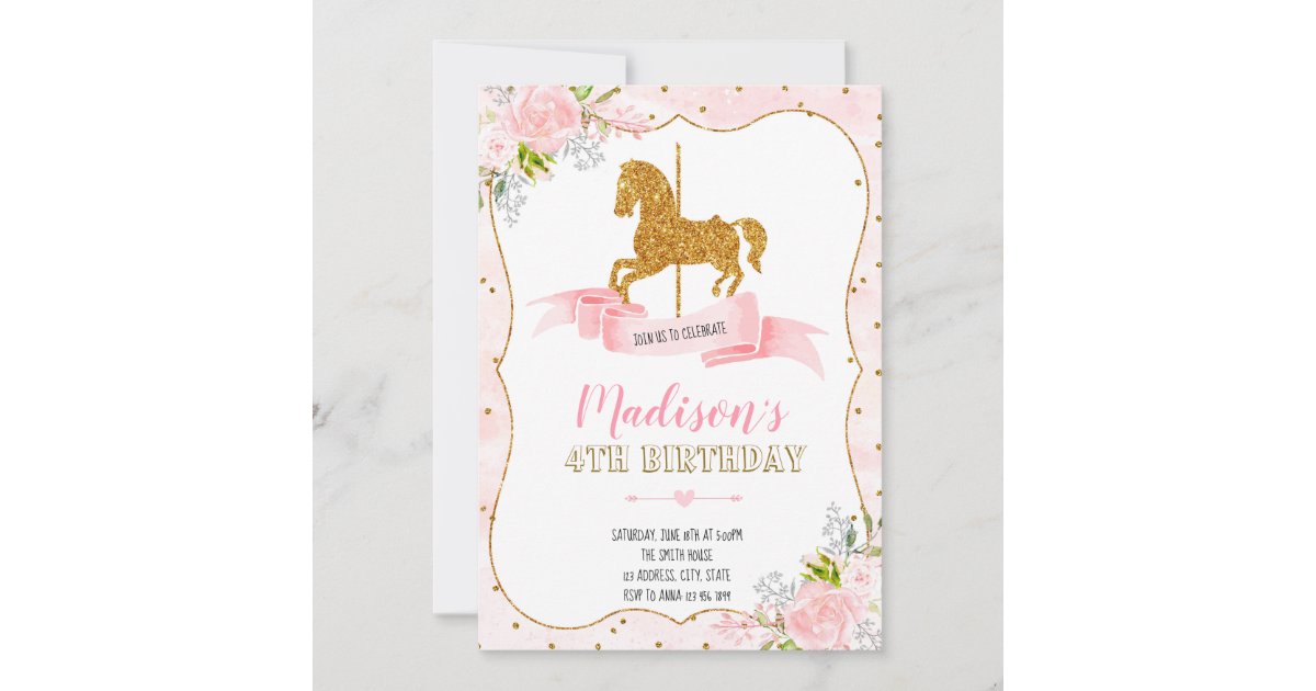 Carousel party invitation | Zazzle