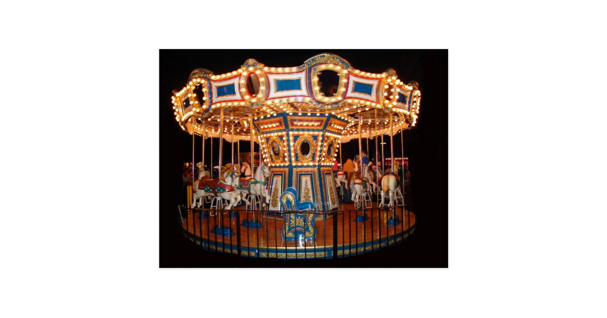 Carousel photography printed on post card | Zazzle.com