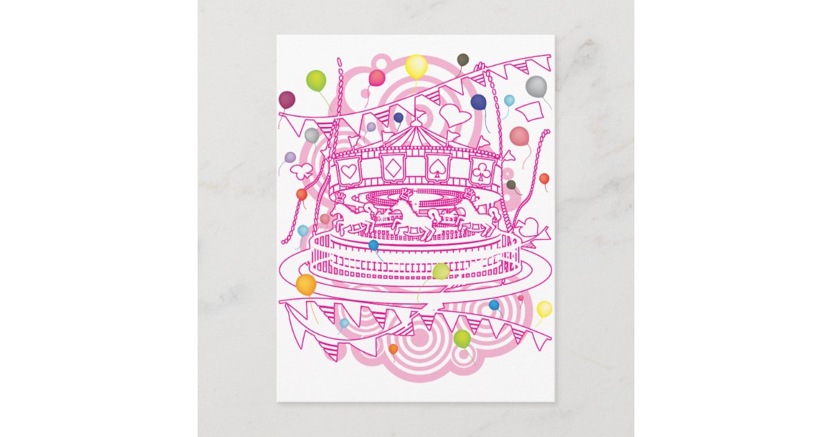 Carousel Postcard | Zazzle