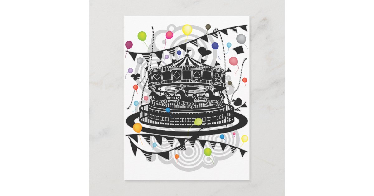 Carousel Postcard | Zazzle