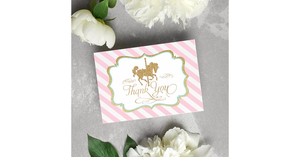 Carousel Thank You Card | Zazzle