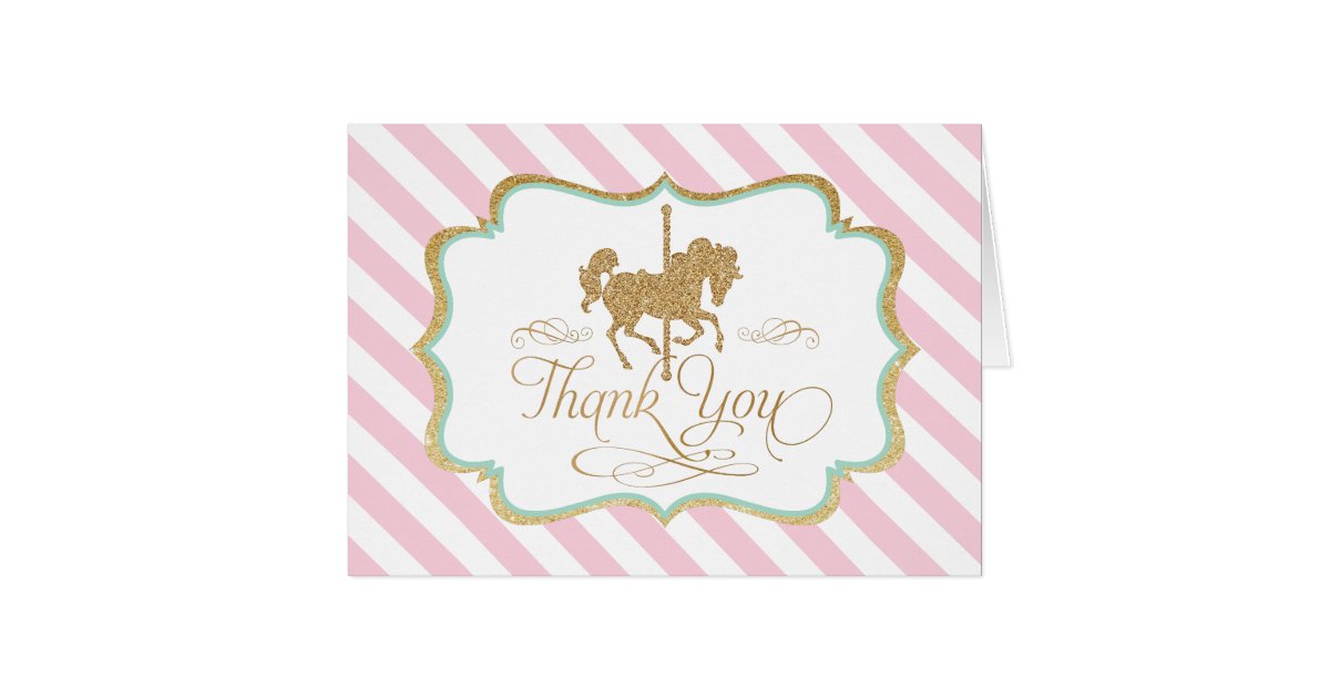 Carousel Thank You Card | Zazzle.com