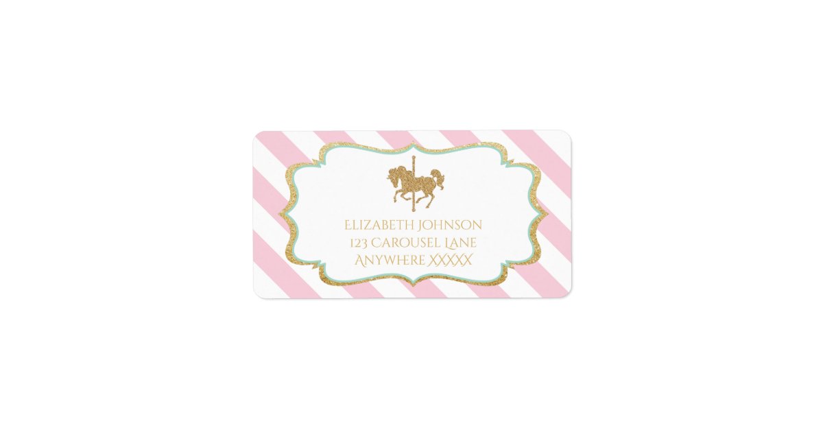 Carousel Themed Address Labels | Zazzle