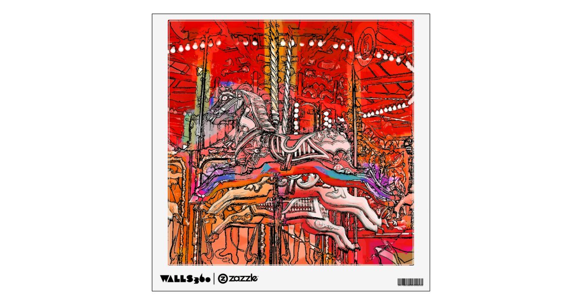 CAROUSEL WALL DECAL | Zazzle