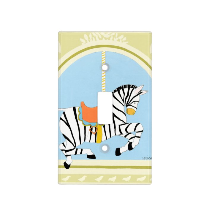 Carousel Zebra by June Erica Vess Light Switch Cover | Zazzle.com