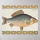 Carp fish fishing painting freshwater poster | Zazzle