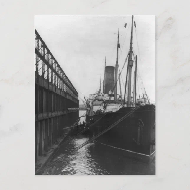 Carpathia in dock in New York 1912 Postcard | Zazzle