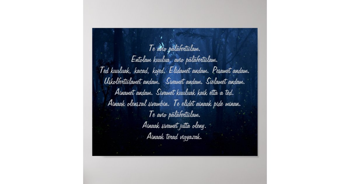 Carpathian Ritual Words Poster | Zazzle
