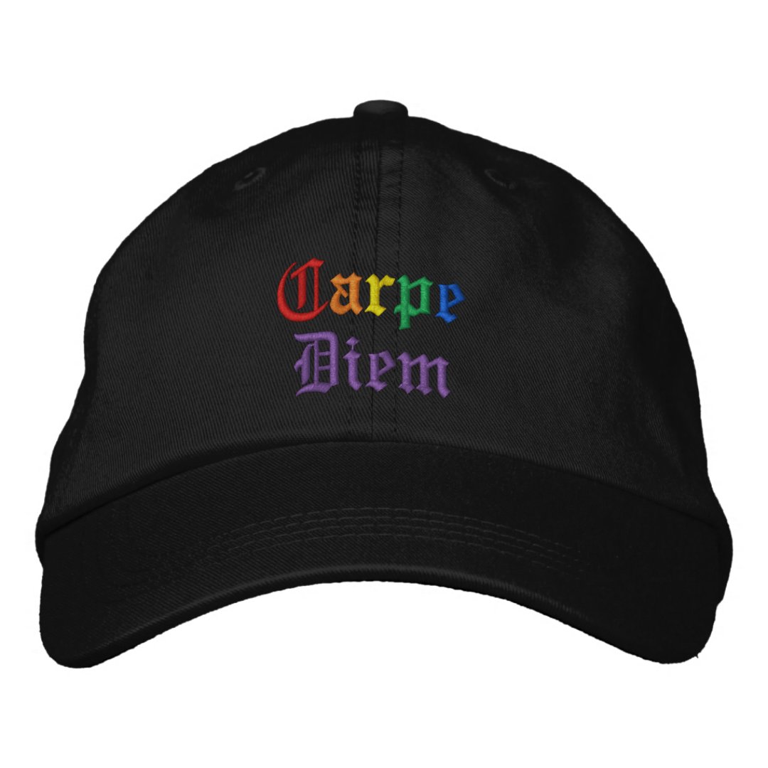 Carpe Diem - Pride Embroidered Baseball Cap | Zazzle