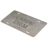 Carpe Diem Stone aluminum car license plate | Zazzle