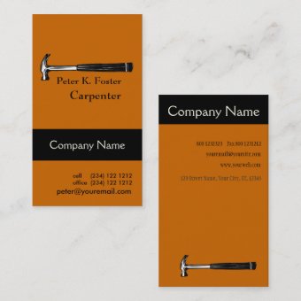 Carpenter Business Card | Zazzle