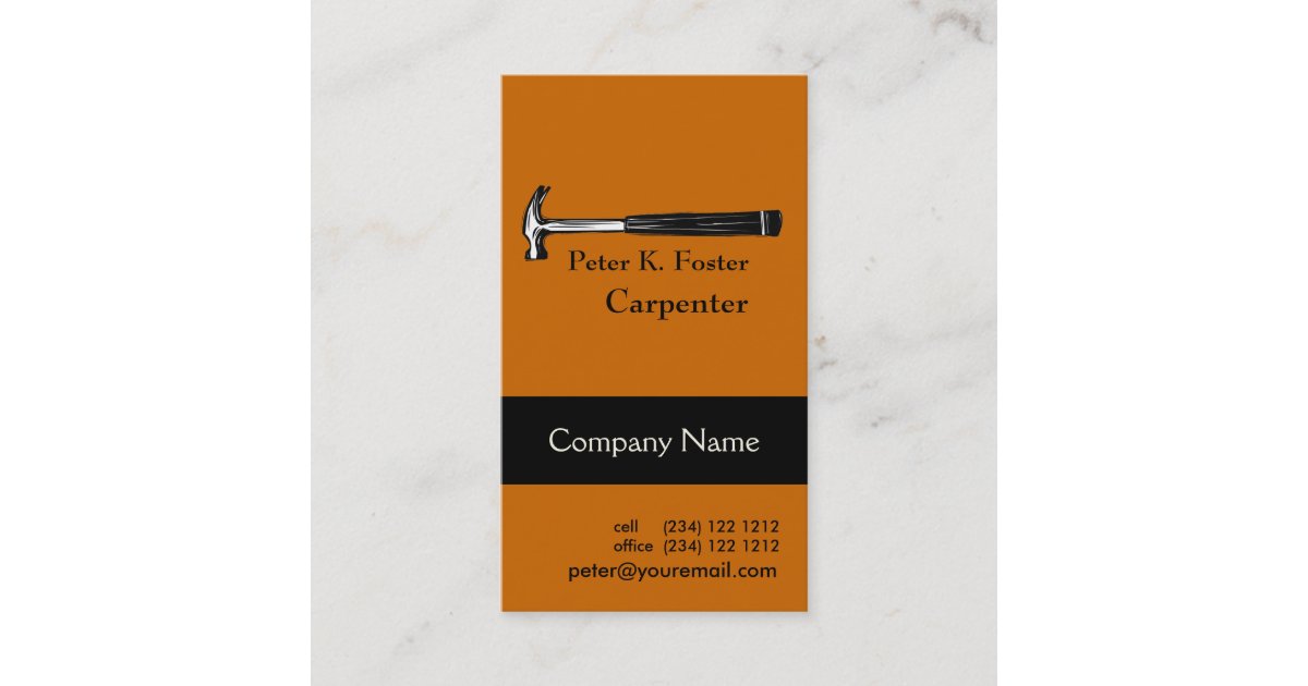 Carpenter Business Card | Zazzle