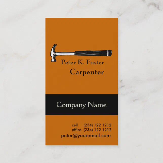 Carpenter Business Card | Zazzle