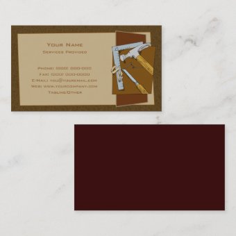 Carpenter Business Card | Zazzle