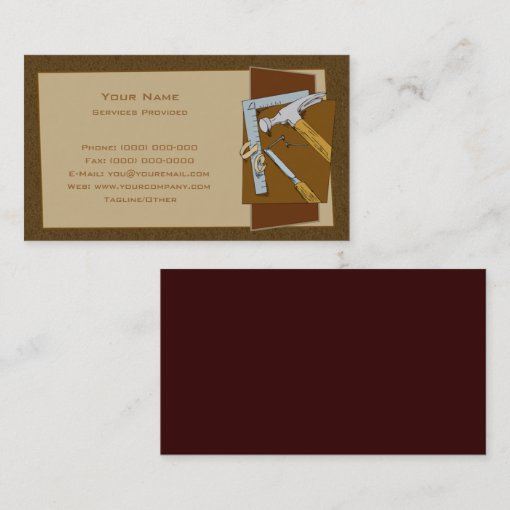 Carpenter Business Card | Zazzle