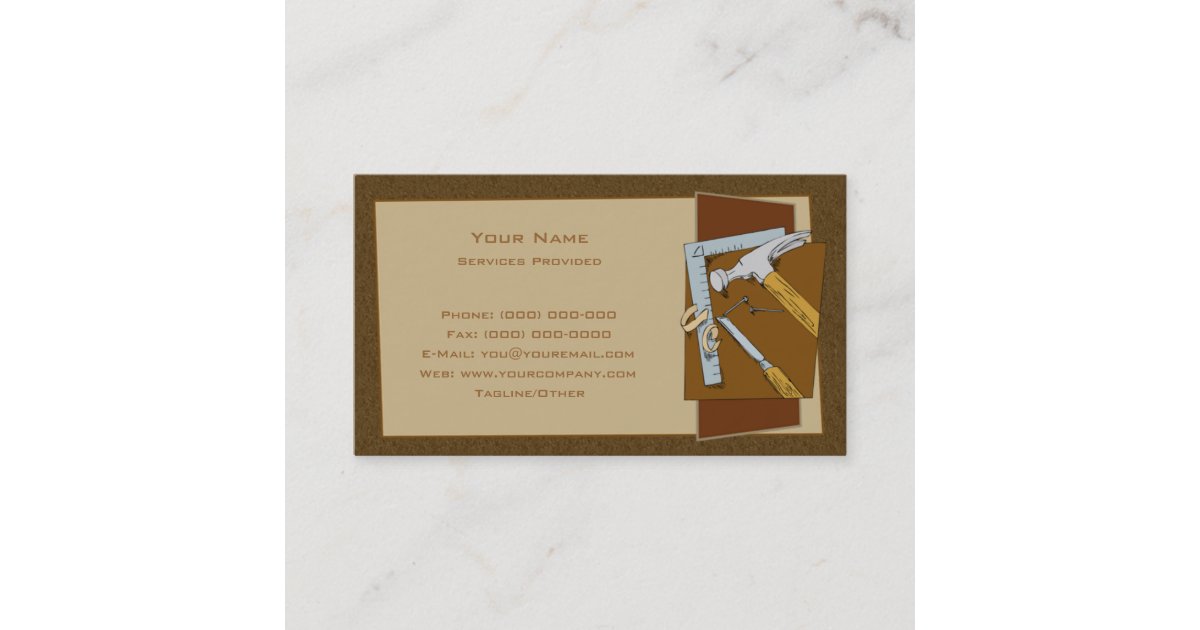 Carpenter Business Card | Zazzle