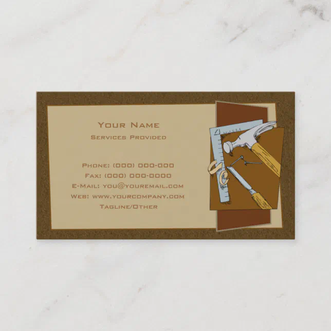 Carpenter Business Card | Zazzle