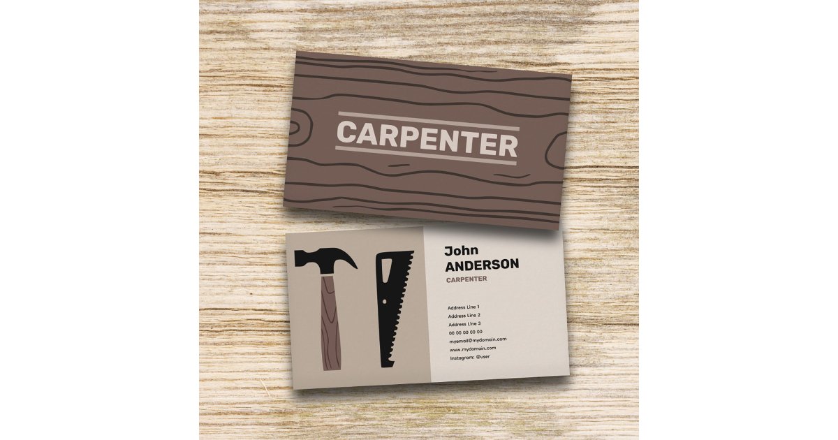 Carpenter Business Card | Zazzle