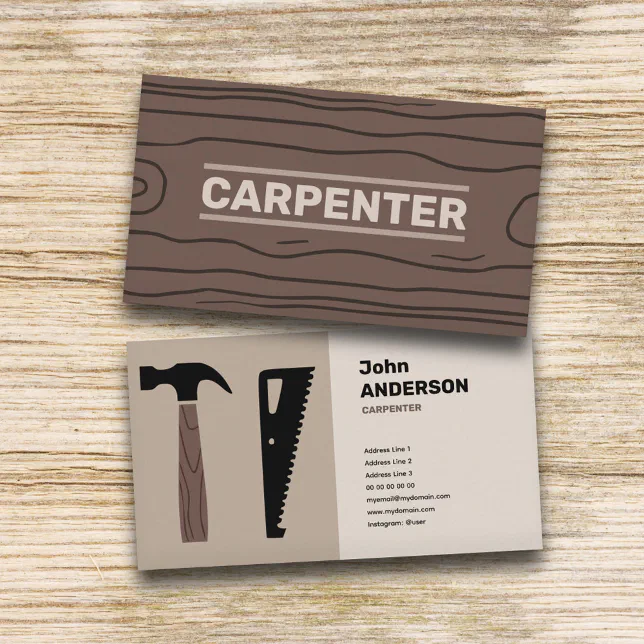 Carpenter Business Card | Zazzle