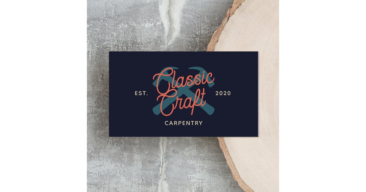 Carpenter Construction Business Card | Zazzle