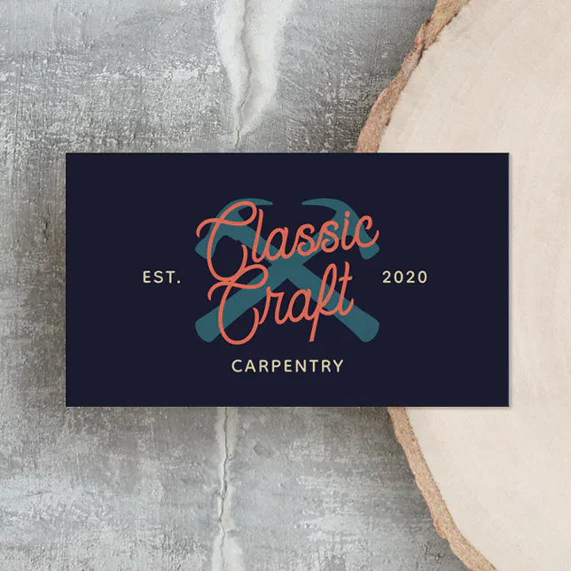 Carpenter Construction Business Card | Zazzle