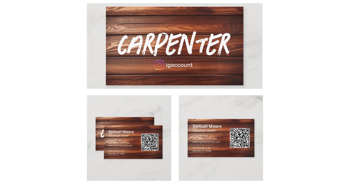 Carpenter Design Sample Ideas Business Card | Zazzle