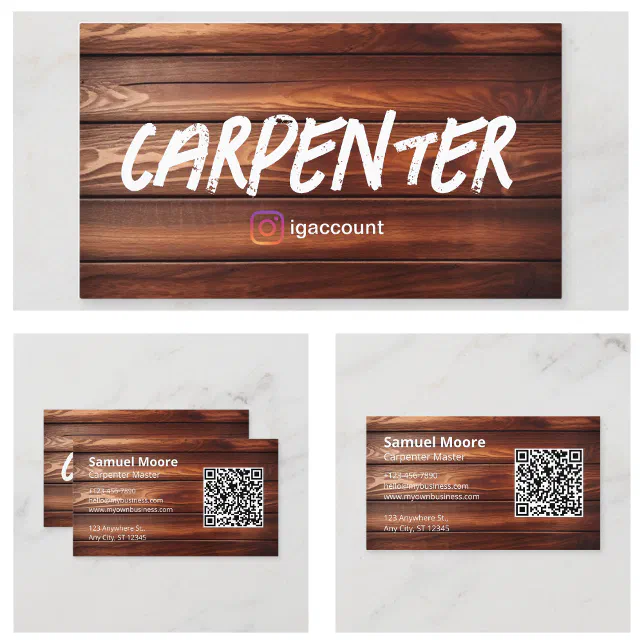 Carpenter Design Sample Ideas Business Card | Zazzle