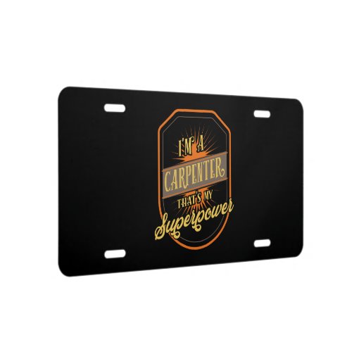 Carpenter License Plate | Zazzle