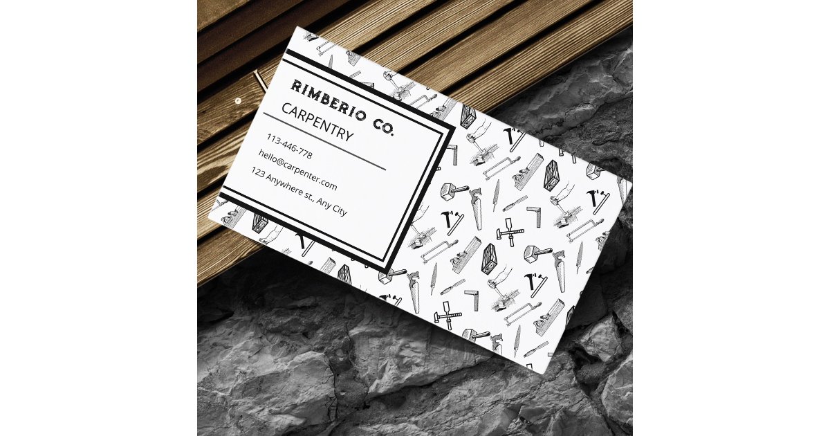 Carpenter Woodwork Handyman Business Card | Zazzle