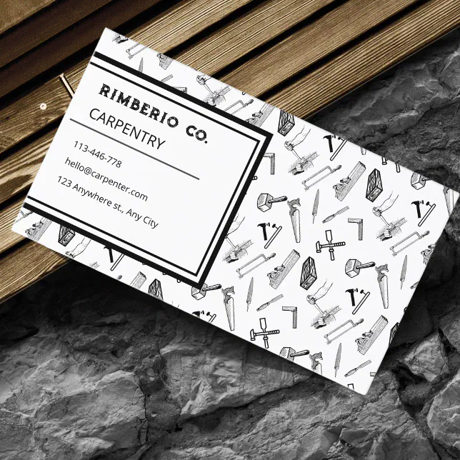 Carpenter Woodwork Handyman Business Card | Zazzle