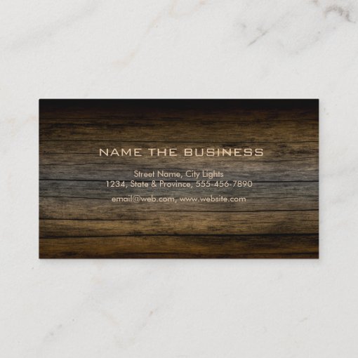 Carpenter Woodworker Professional Tool Rustic Wood Business Card | Zazzle