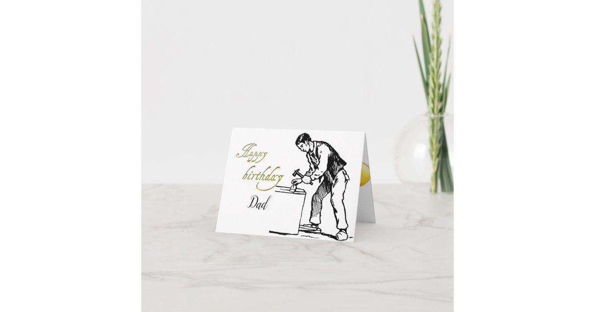 Carpenter's birthday Folded Greeting Card | Zazzle