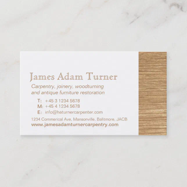 Carpentry carpenter wood business card | Zazzle