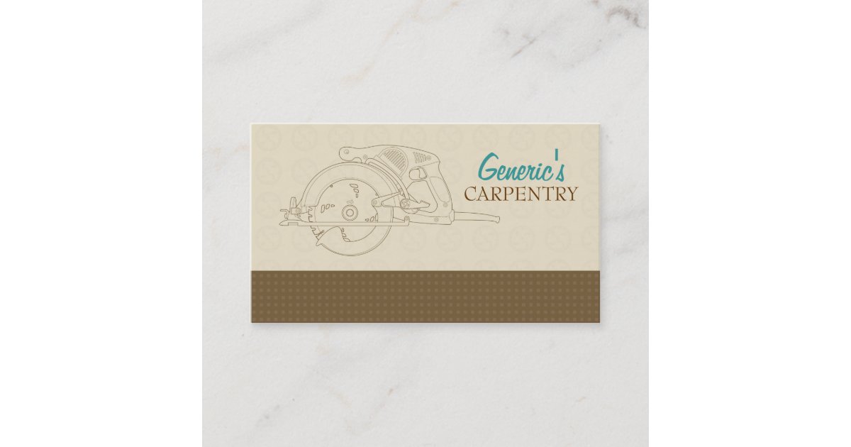 Carpentry Custom Business Card | Zazzle