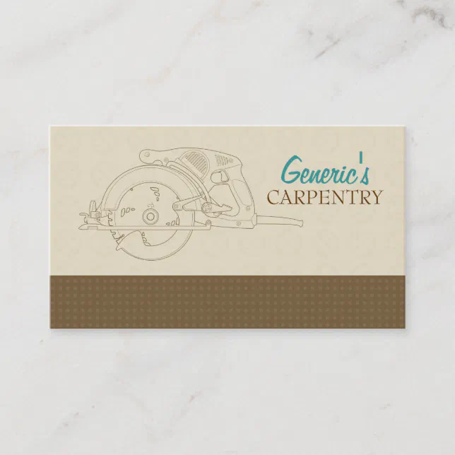Carpentry Custom Business Card | Zazzle