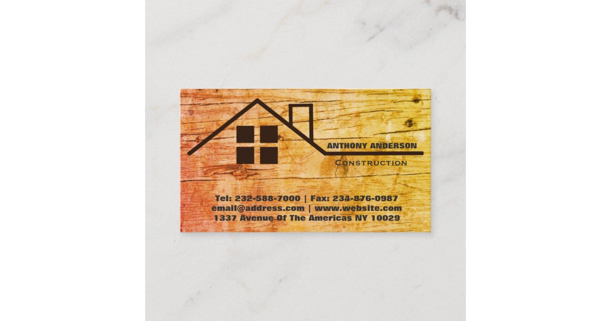 Carpentry woodworking and construction business card | Zazzle